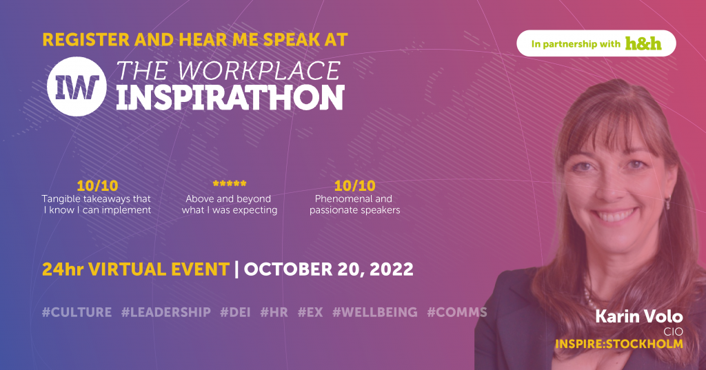 Meet Inspirathon speaker - Karin Volo - Inspiring Workplaces